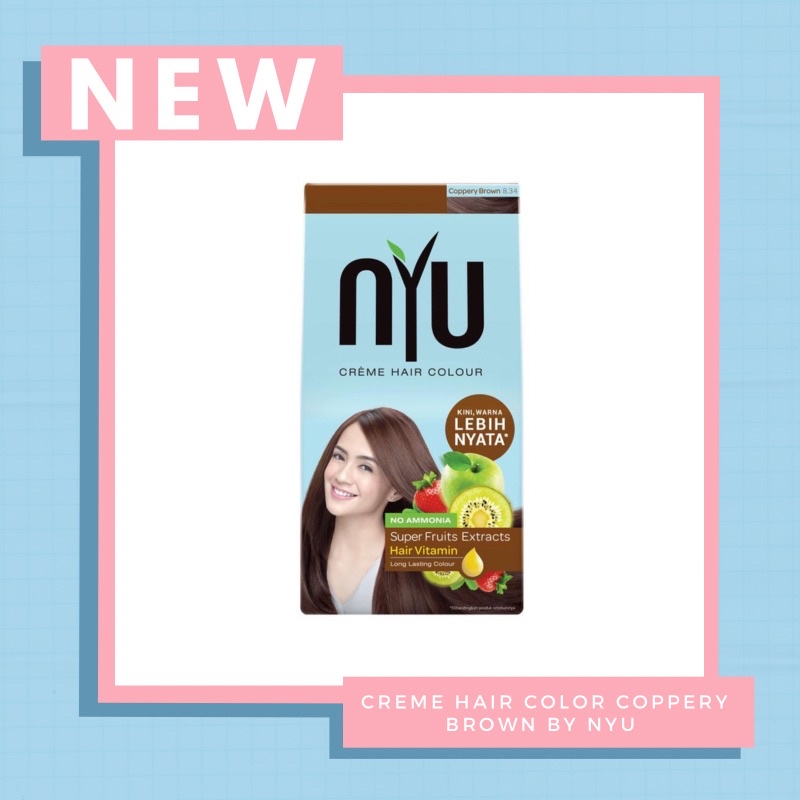 Jual Nyu Creme Hair Colour Coppery Brown 30Gr | Shopee Indonesia