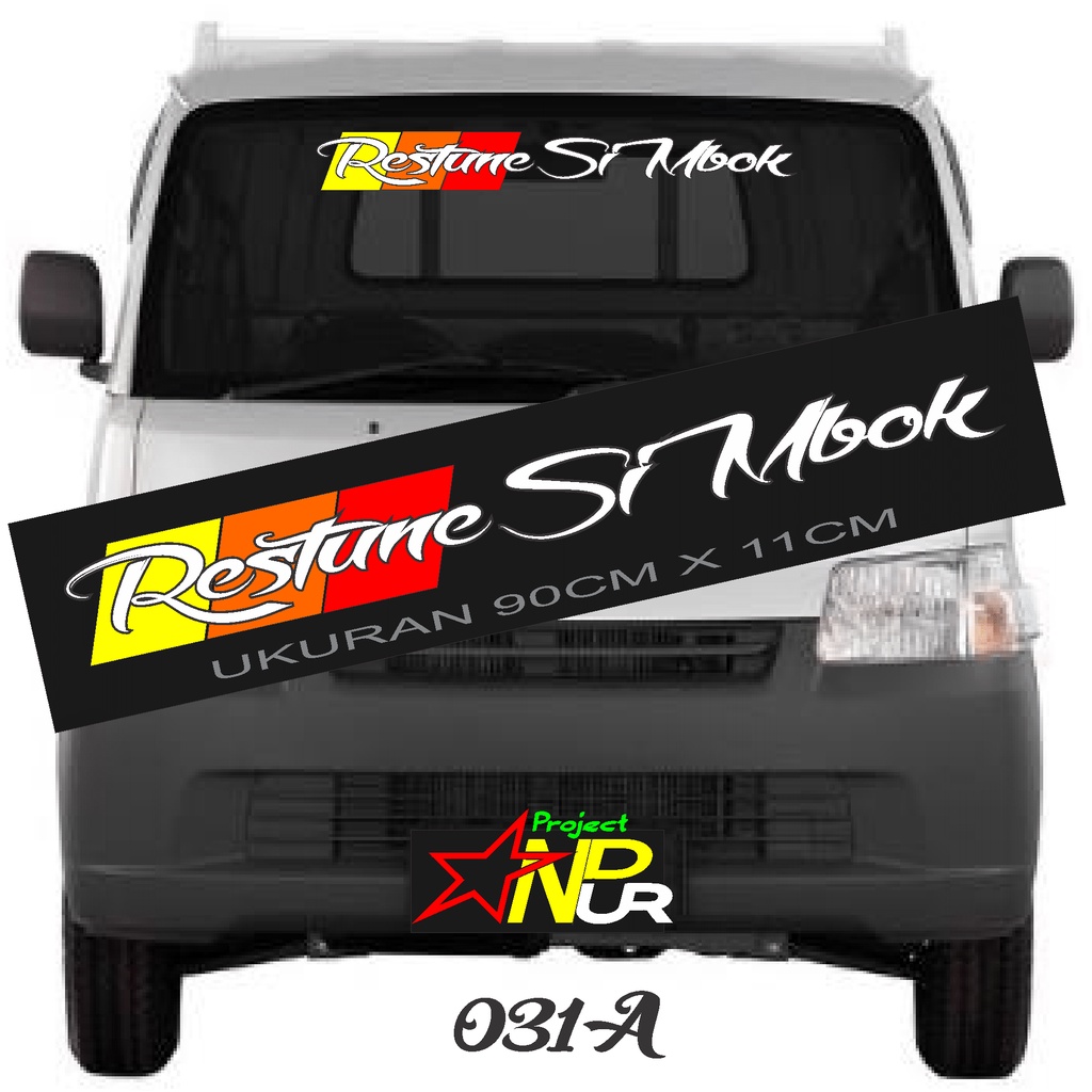 Jual STICKER CUTTING CUSTOM RESTUNE MBOK E BUAT KACA ATAS DEPAN MOBIL ...