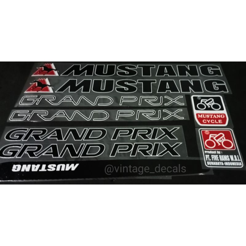Jual sticker decal sepeda MUSTANG grandprix | Shopee Indonesia