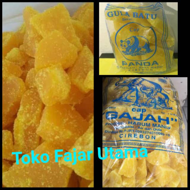 Jual Gula batu kuning tebu Alami khas cirebon kemasan 250 gram Grosir ...