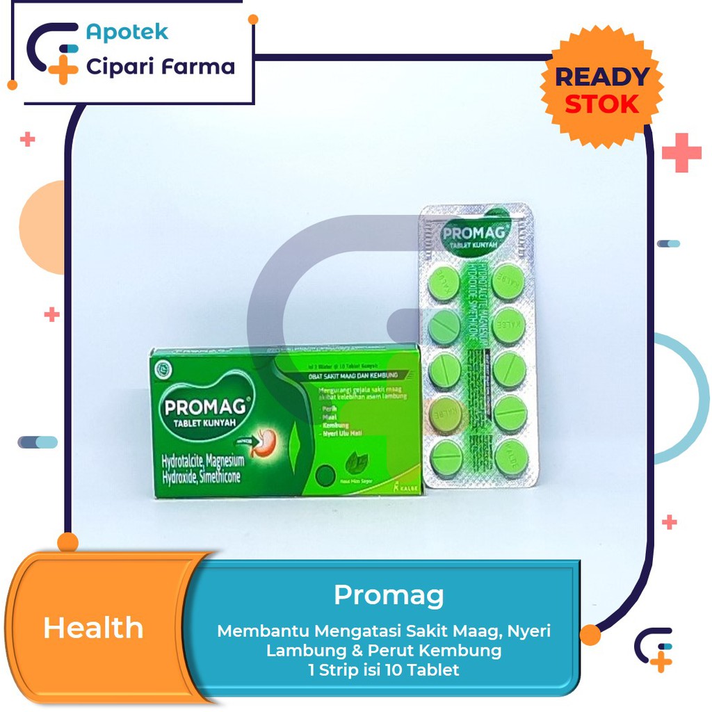 Jual Promag Obat Maag | Nyeri Lambung | Perut Kembung | Mual isi 10 ...