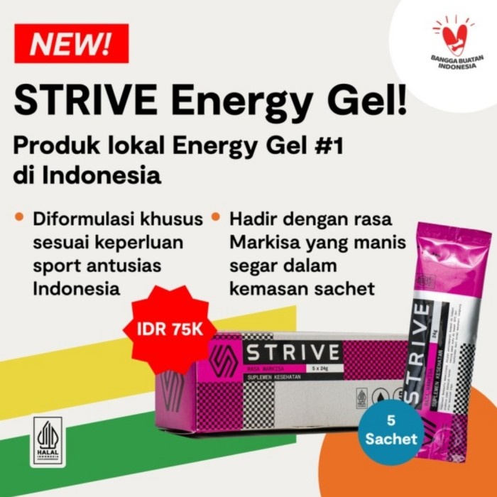 Jual STRIVE Energy Gel rasa MARKISA se Box isi 5 pc - Suplemen Olahraga ...
