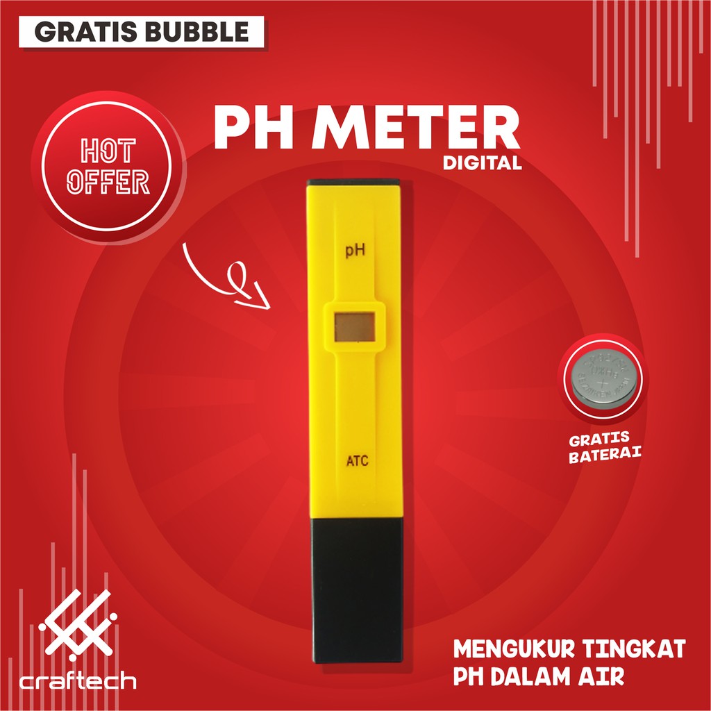 Jual PH METER alat ukur PH akuarium hidroponik dan air ( akurasi tinggi ...