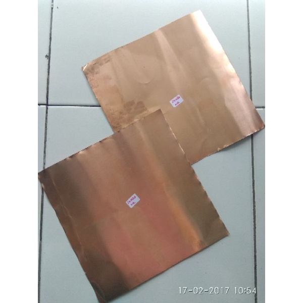 Jual plat tembaga ukuran 20x20cm tebal 0.2mm | Shopee Indonesia