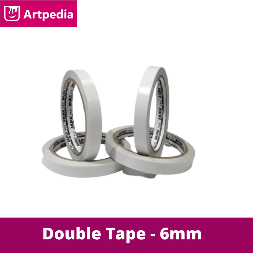 Jual DOUBLE TAPE 6MM / Double Tape kertas / double tape side | Shopee ...