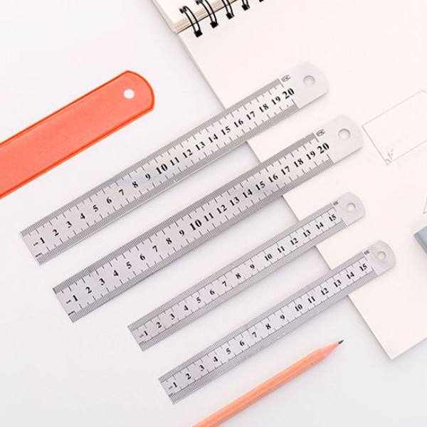 Jual Aoli penggaris kecil besi 15/20 cm pendek silver 008spn | Shopee ...