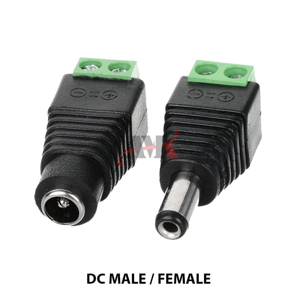 Jual Jack DC Male Female Konektor CCTV Konektor DC Male Felame High Quality Indonesia|Shopee ...