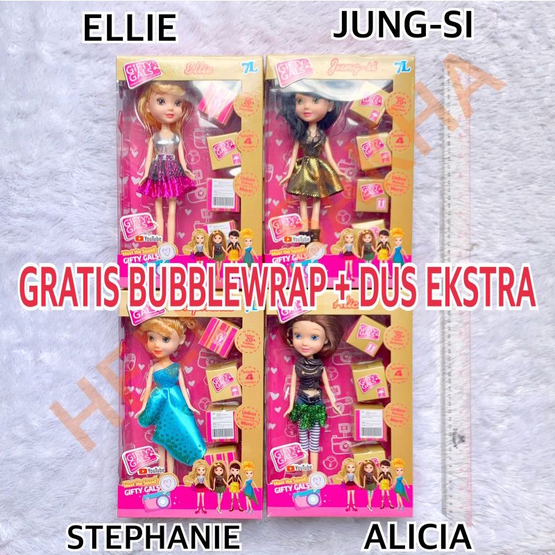 Jual MAINAN BONEKA GIFTY GALS ANAK PEREMPUAN ADA 4 SURPRISE BOX BOXES ...