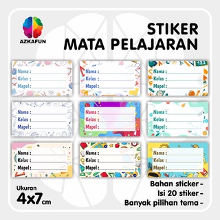 Jual Isi 20 Stiker Mapel - Label Buku Pelajaran Sekolah - Stiker mata ...