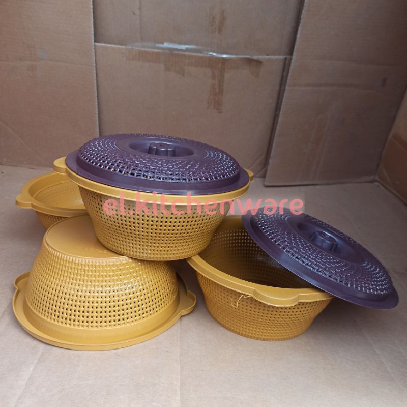 Jual eriko - bakul nasi coklat - set wakul kecil dengan tutup - wadah ...