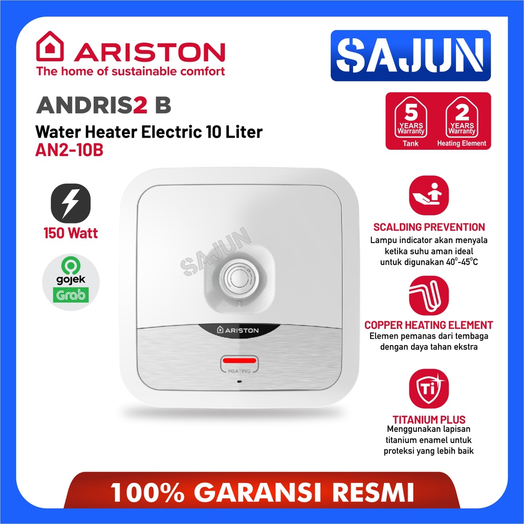 Jual Pemanas air Ariston Andris2 B 10Lt Ariston Water Heater 10 liter ...