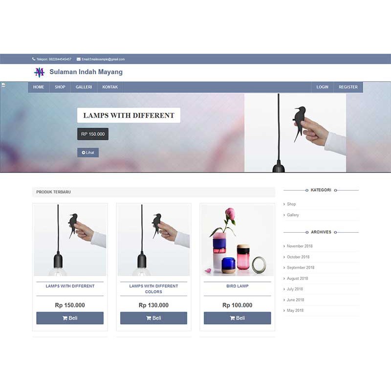 Jual Web aplikasi Penjualan Sulaman Dengan Laravel | Shopee Indonesia