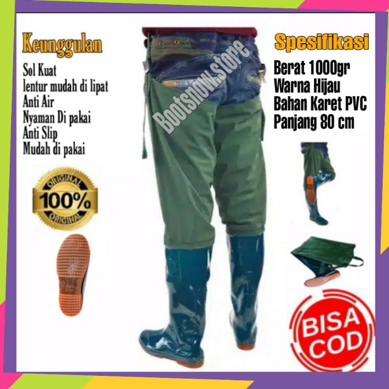 Jual Sepatu Petani/sepatu sawah panjang Mancing Boot panjang ( bayar di ...