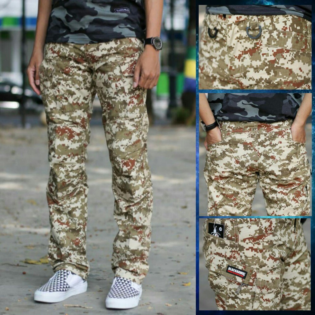 Jual Celana Cargo Panjang Pria Tactical Loreng Army Perbakin Navy Seal | Shopee Indonesia