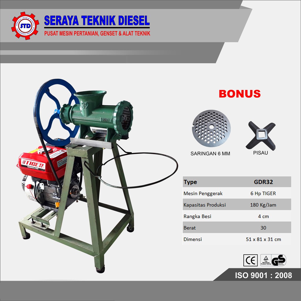 Jual MESIN GILINGAN DAGING 32 DOUBLE BEARING SET SIAP PAKAI | Shopee ...