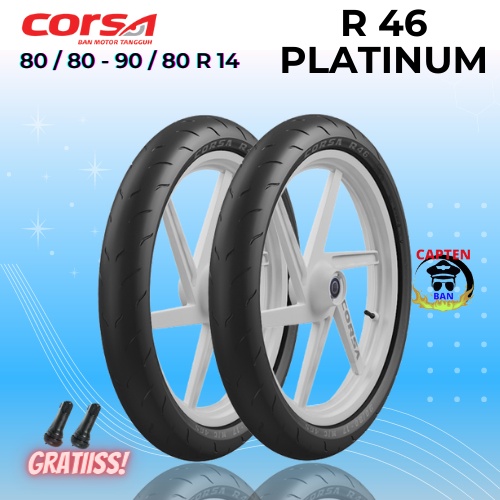 Jual Sepasang Ban Motor Matic SOFT COMPOUND // CORSA R46 PLATINUM 80/80 ...