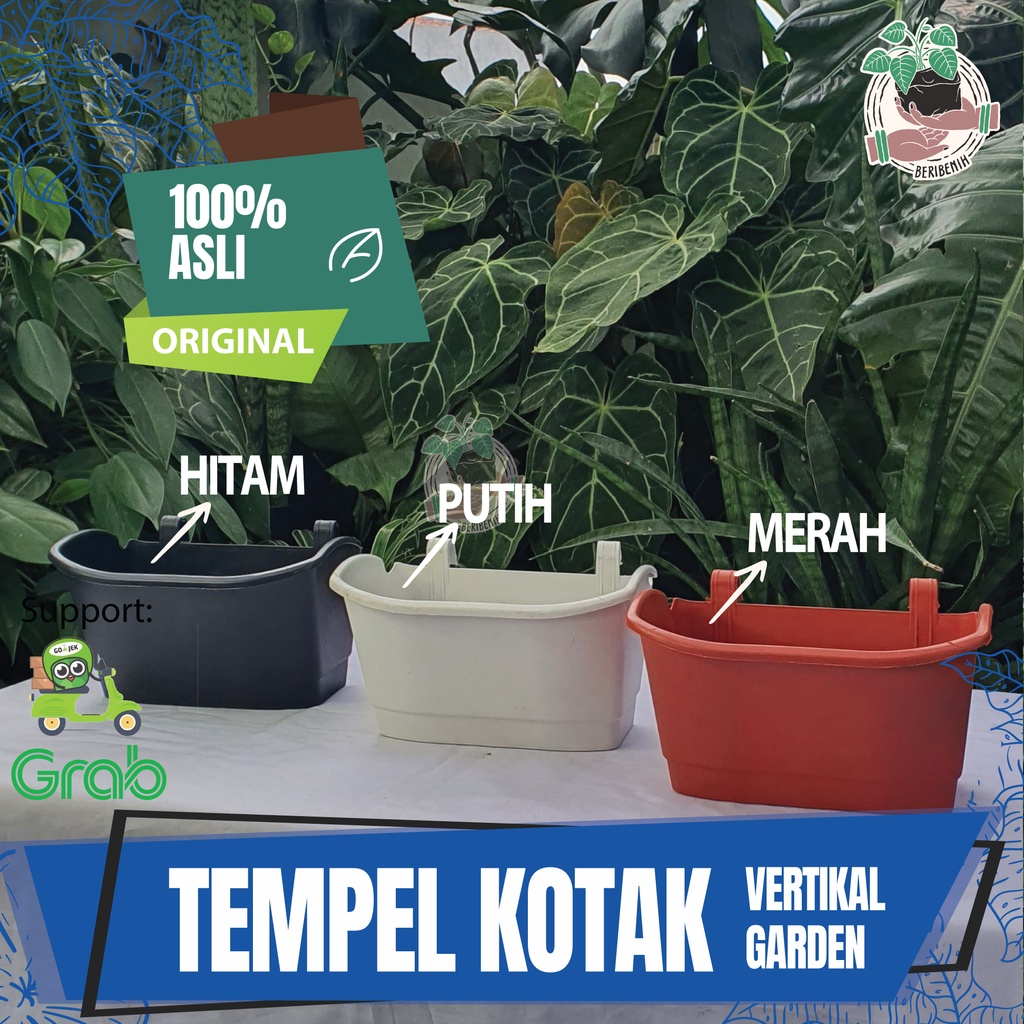 Jual Pot Gantung Vertical Garden Pot Tempel Ram Tanaman Hias Bunga TIP ...