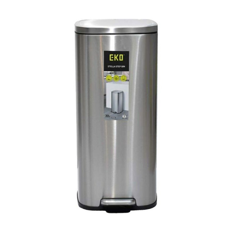 Jual TEMPAT SAMPAH INJAK 30L EKO STAINLESS / PEDAL DUST BIN 30 ltr Indonesia|Shopee Indonesia
