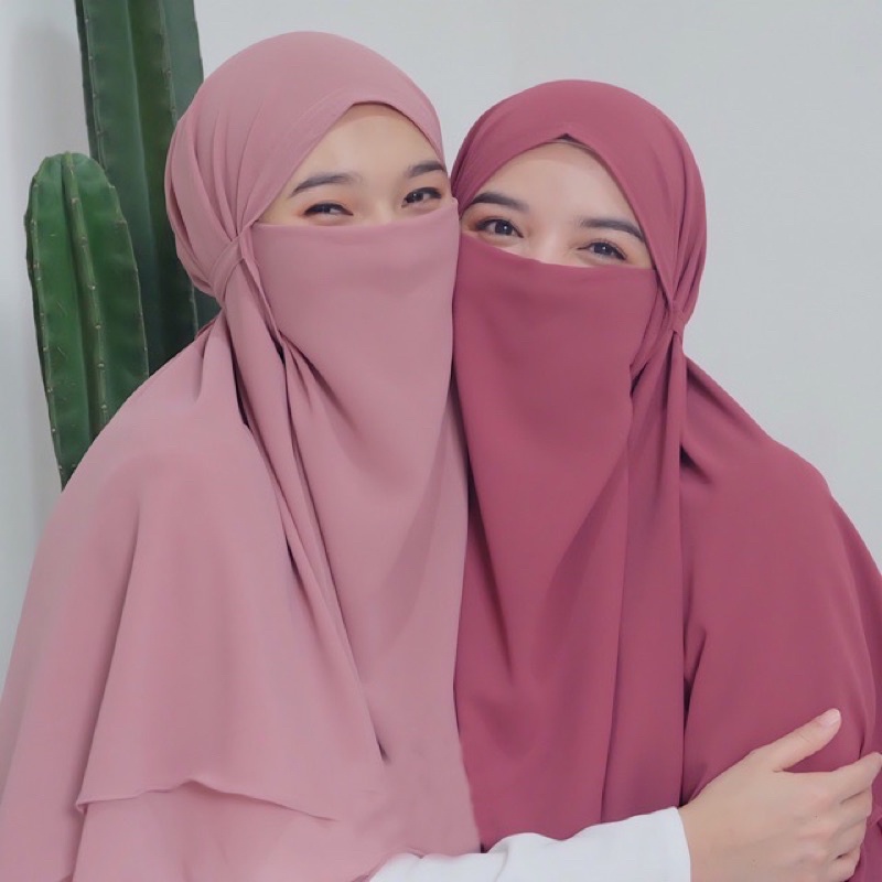 Jual Niqab Cadar Diamond 2 Layer Tanpa Jahitan Bawah Mata Indonesia|Shopee Indonesia
