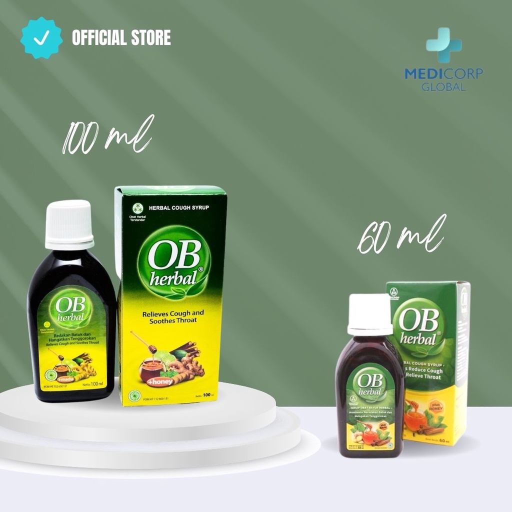 Jual OBH herbal sirup obat batuk dan pelega tenggorokan 60 100 ml ...