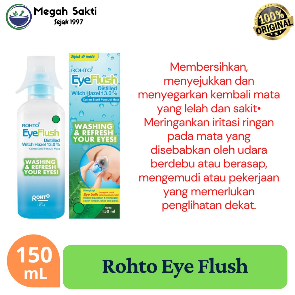 Jual Rohto Eye Flush - Cairan pencuci mata 150mL | Shopee Indonesia