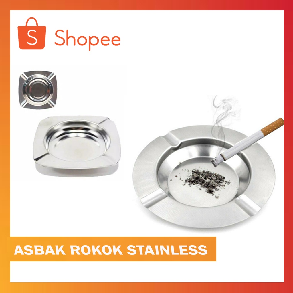 Jual Asbak Rokok Stainless Persegi Bulat Asbak Rokok | Shopee Indonesia