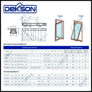 Jual Engsel Jendela Kesmen Casement Dekson 28 Inch Friction Stay ...