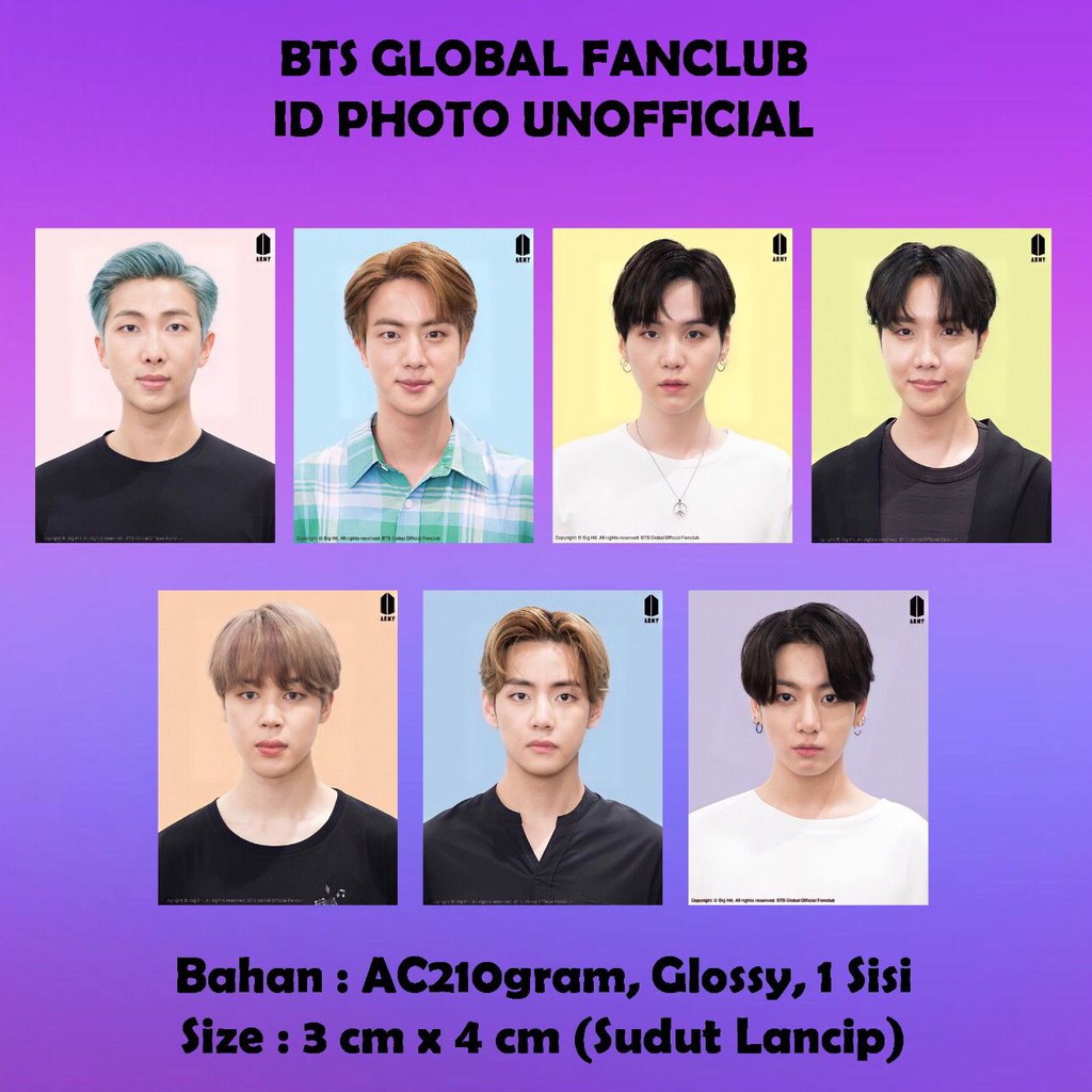Jual [READY STOCK] BTS GLOBAL FANCLUB ID PHOTO SET UNOFFICIAL | Shopee ...