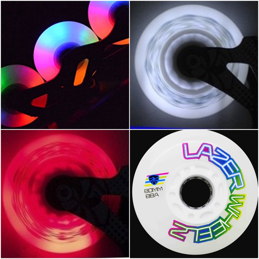 Jual Roda Sepatu Roda Inline skate Flying eagle Led Lazer Wheels ...