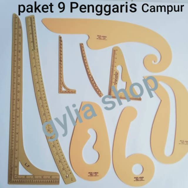Jual Penggaris Pola / Paket Penggaris Jahit 9 Buah Campur / Penggaris ... Jual Penggaris Pola / Paket Penggaris Jahit 9 Buah Campur / Penggaris ...