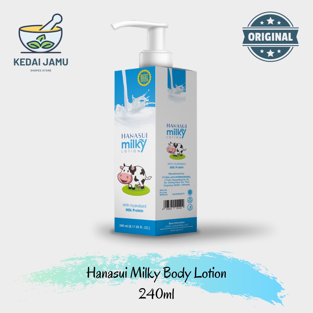 Jual HANASUI Milky Body Lotion 240ml | Lotion Susu | Shopee Indonesia