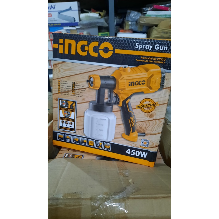 Jual Spray Gun Listrik HD Semprotan Angin Cat Tabung Bawah INGCO ...