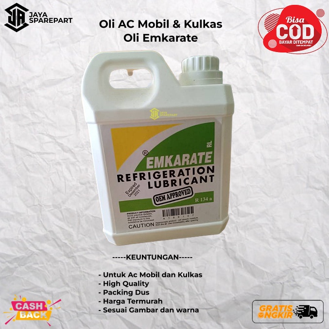 Jual Oli Emkarate r134a 1 liter - oli kompresor kulkas - oli ac mobil ...
