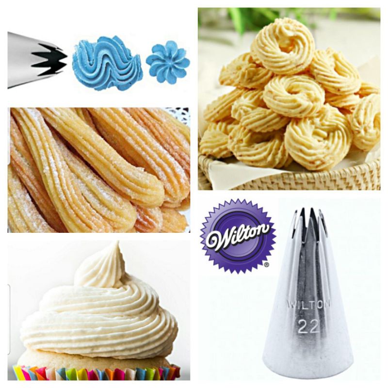 Jual Spuit wilton ori no 22 spuit bintang kue kering sagu keju semprit ...