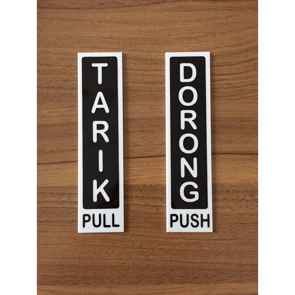 Jual Sign Tarik Dorong Hitam | Shopee Indonesia