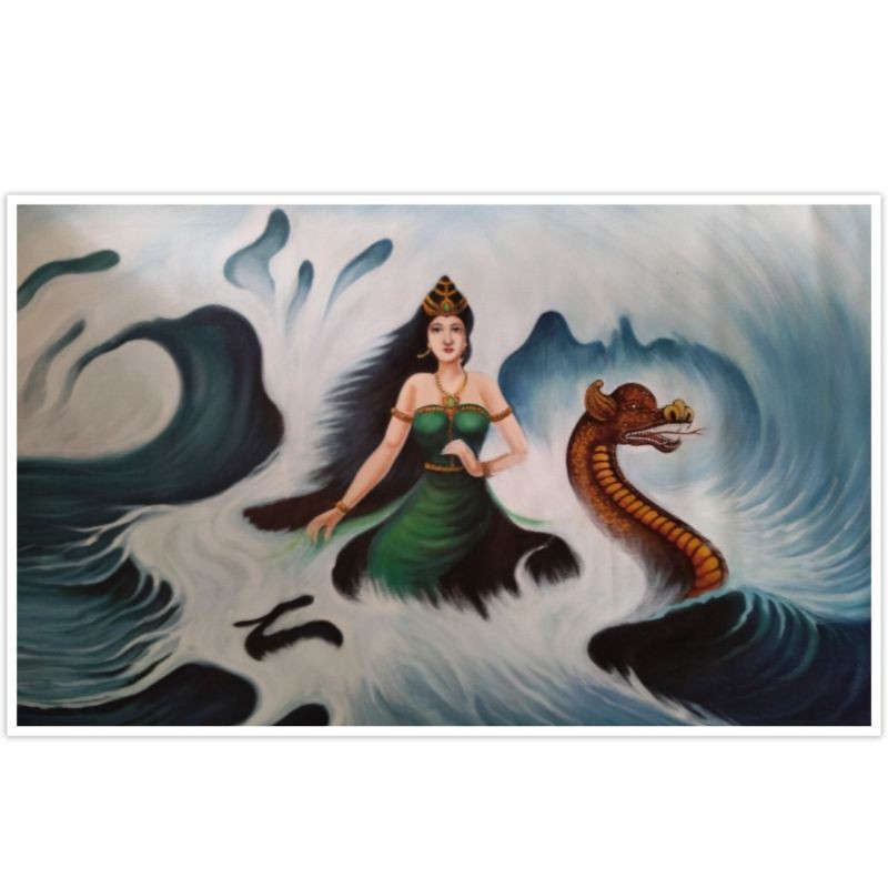 Jual Lukisan Nyi Roro Kidul dan Naga 80 x 130 cm | Shopee Indonesia
