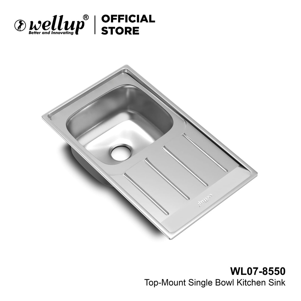Jual Wellup Bak Cuci Piring Kitchen Sink Wastafel Dapur BCP 85 cm x 50 ...