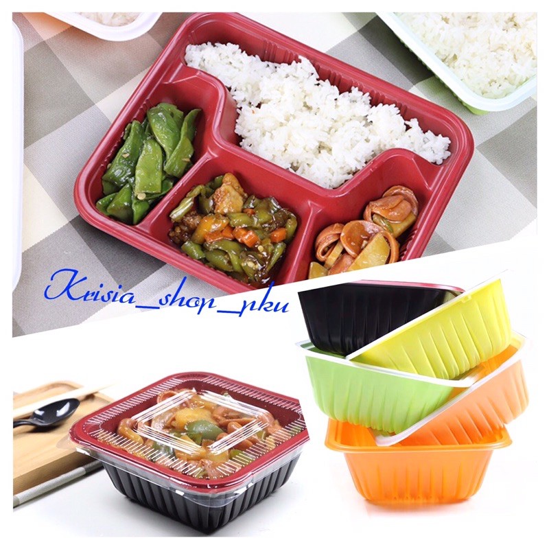 Jual Tray Bento / Mika Bento / Mika Bento 4 & 1 sekat / Mika Plastik ...