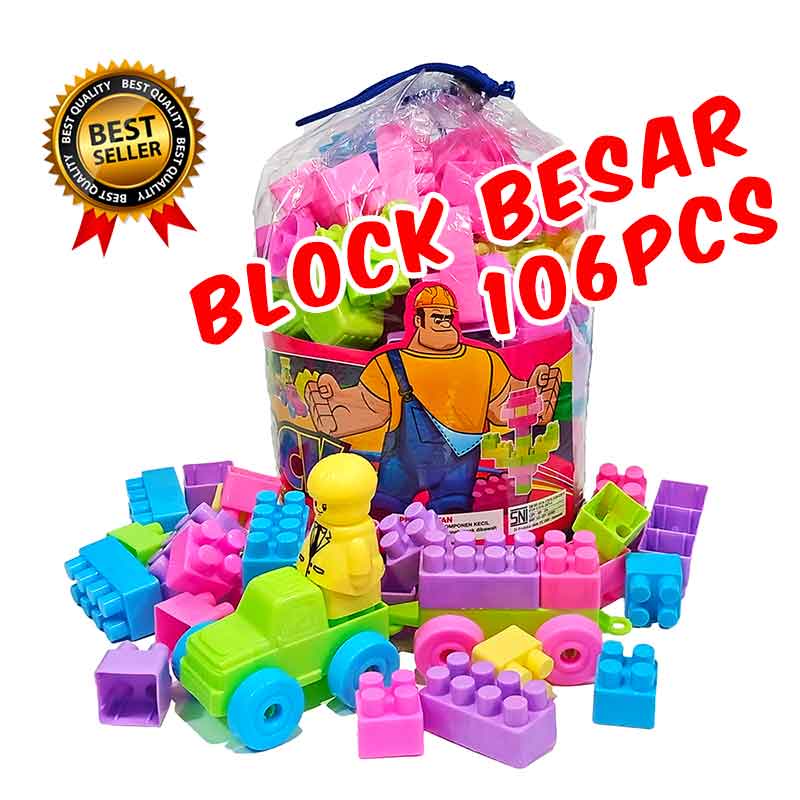 Jual BLOCK LEGO SUSUN BESAR 106 PCS EXTRA BUBBLE, MAINAN Mr Block BALOK ...