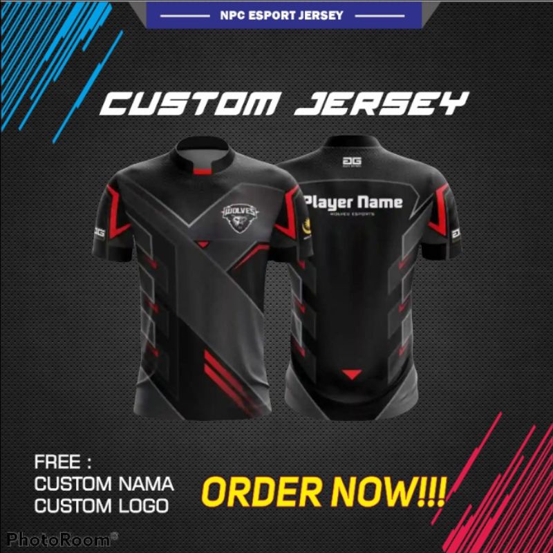 Jual JERSEY GAMING ESPORTS CUSTOM NICKNAME LOGO FULL PRINT DRI FIT ...