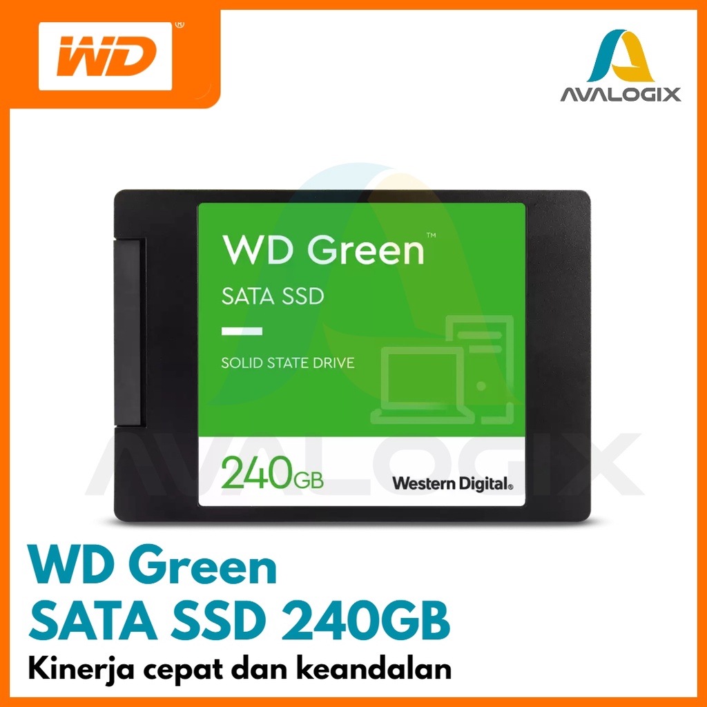 Jual WD Green SATA SSD 240GB 2.5in 7mm Western | Shopee Indonesia