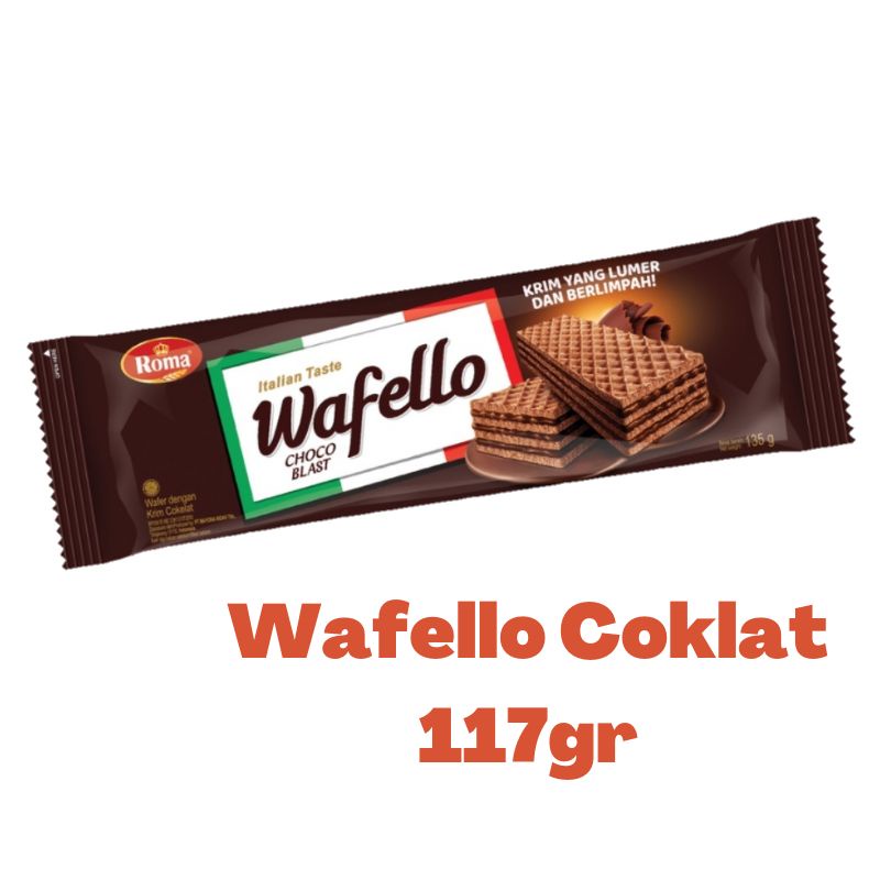Jual WAFELLO WAFER ITALIAN COKLAT 117gr | Shopee Indonesia