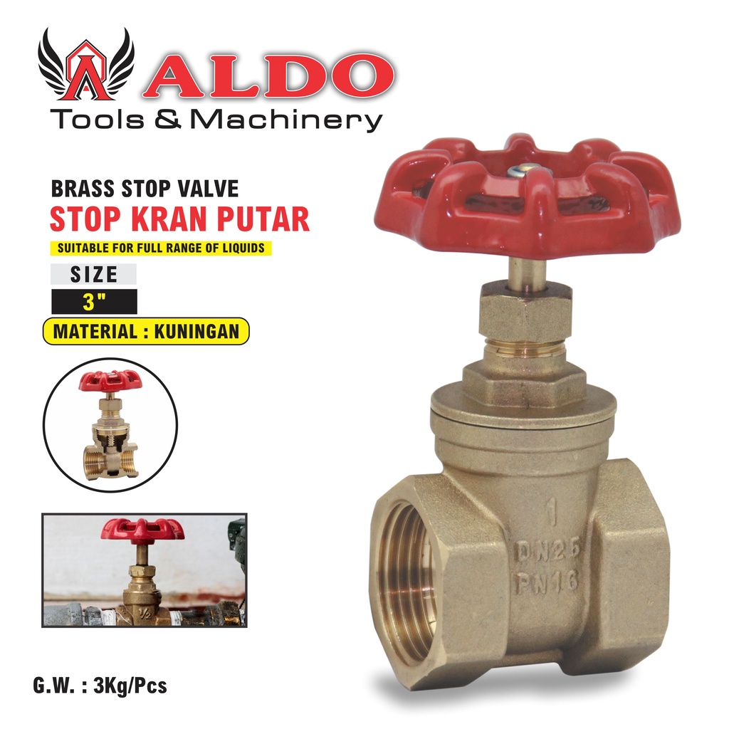 Jual STOP KRAN PUTAR 3 INCH ALDO | Shopee Indonesia