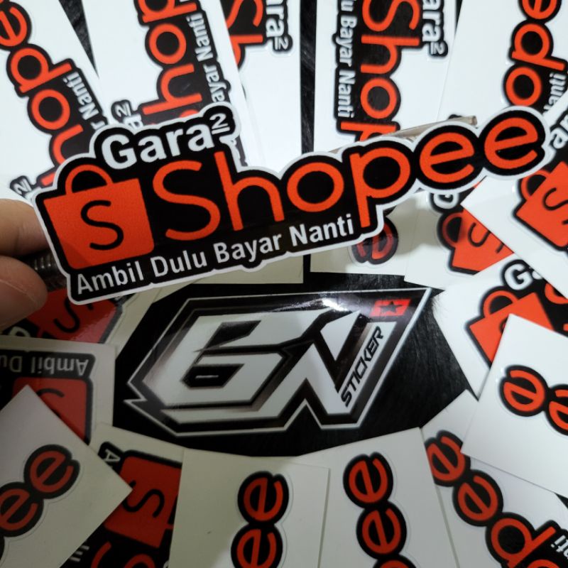 Jual stiker kata2 sticker gara2 shopeee | Shopee Indonesia