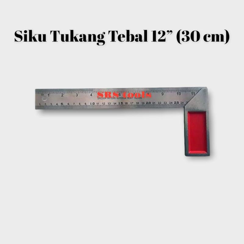 Jual Siku Meter / Siku Tukang 12 inch Tebal / Siku Penggaris Murah ...