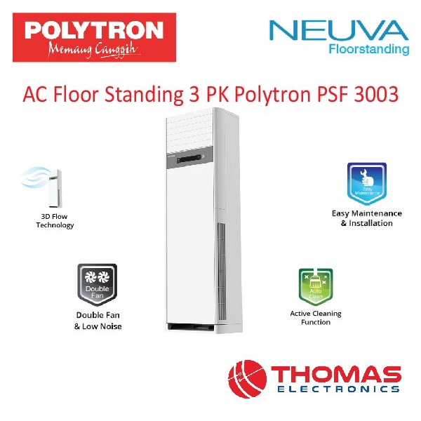 Jual AC Floor Standing 3 PK Polytron PSF 3003 / AC STANDING PSF3003 ...