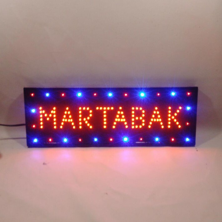 Jual Tulisan lampu led sign like running text MARTABAK | Shopee Indonesia