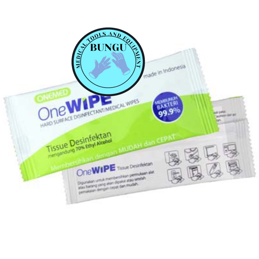 Jual Onewipe One Wipe Box isi 50 pcs Tissue Antiseptic Desinfektan ...