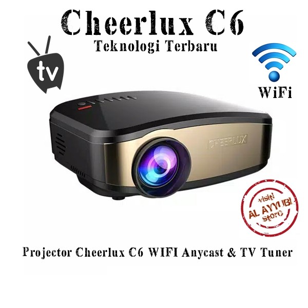 Jual Projector Cheerlux C6 WIFI Anycast TV Tuner Proyektor cheerlux c6 ...