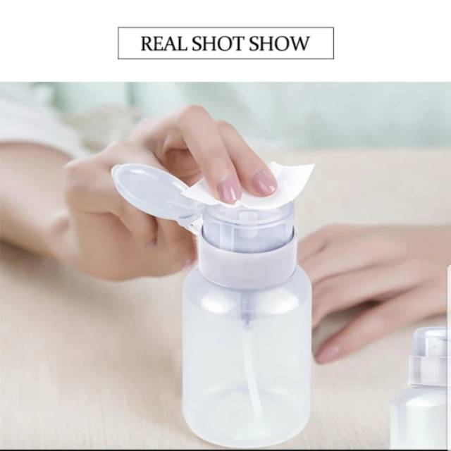Jual Botol pompa aseton pump cairan 120ml qqnailku Indonesia|Shopee ...